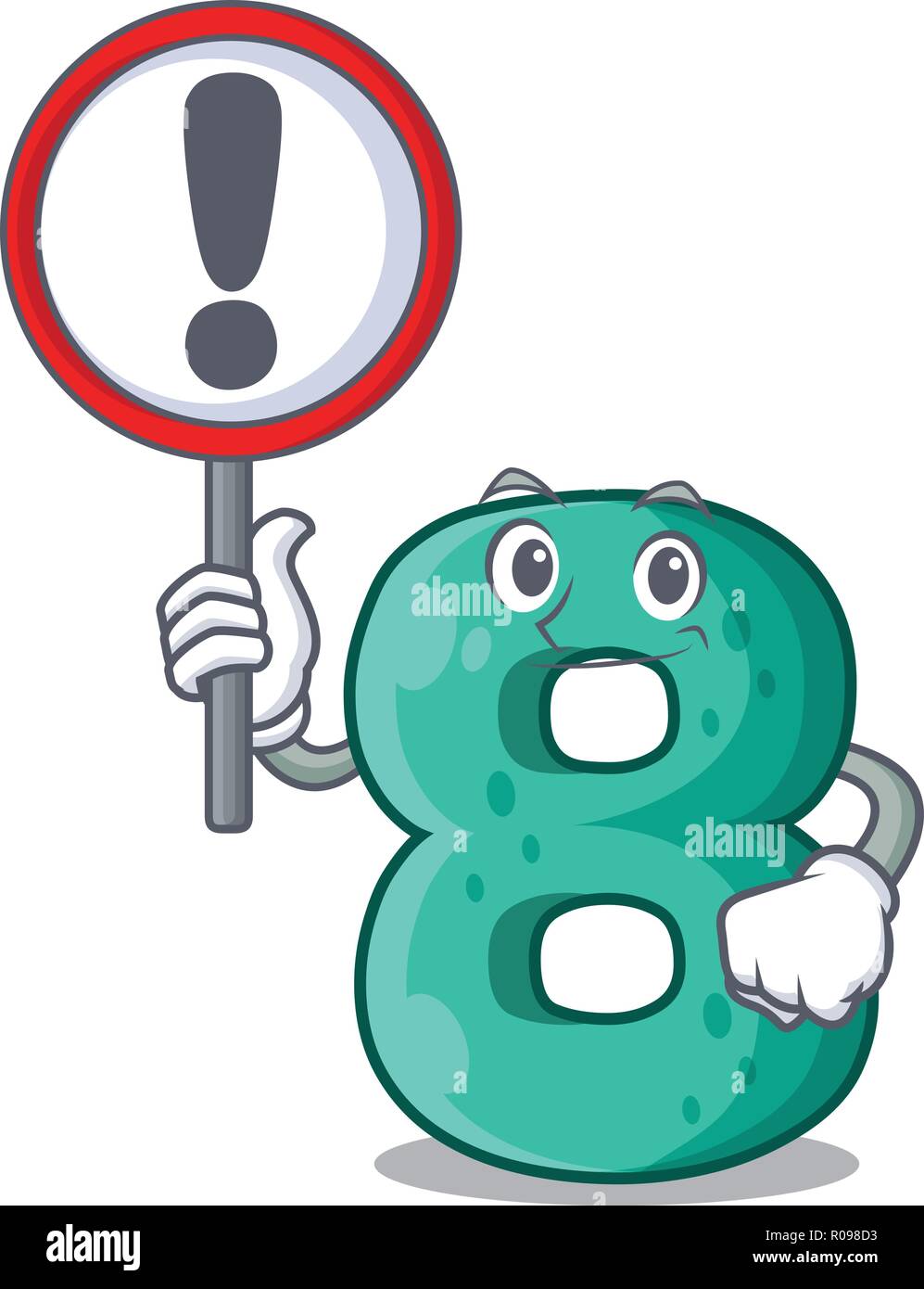 With sign raster version cartoon shaped Number Eight Stock Vector Image ...