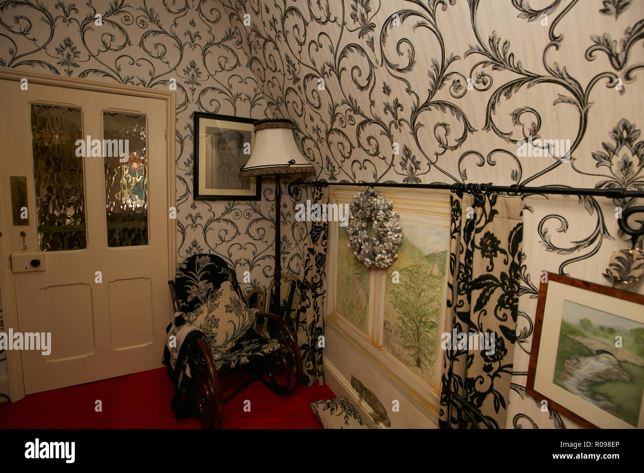 The Hall at Abbey-Cwm-Hir Stock Photo - Alamy