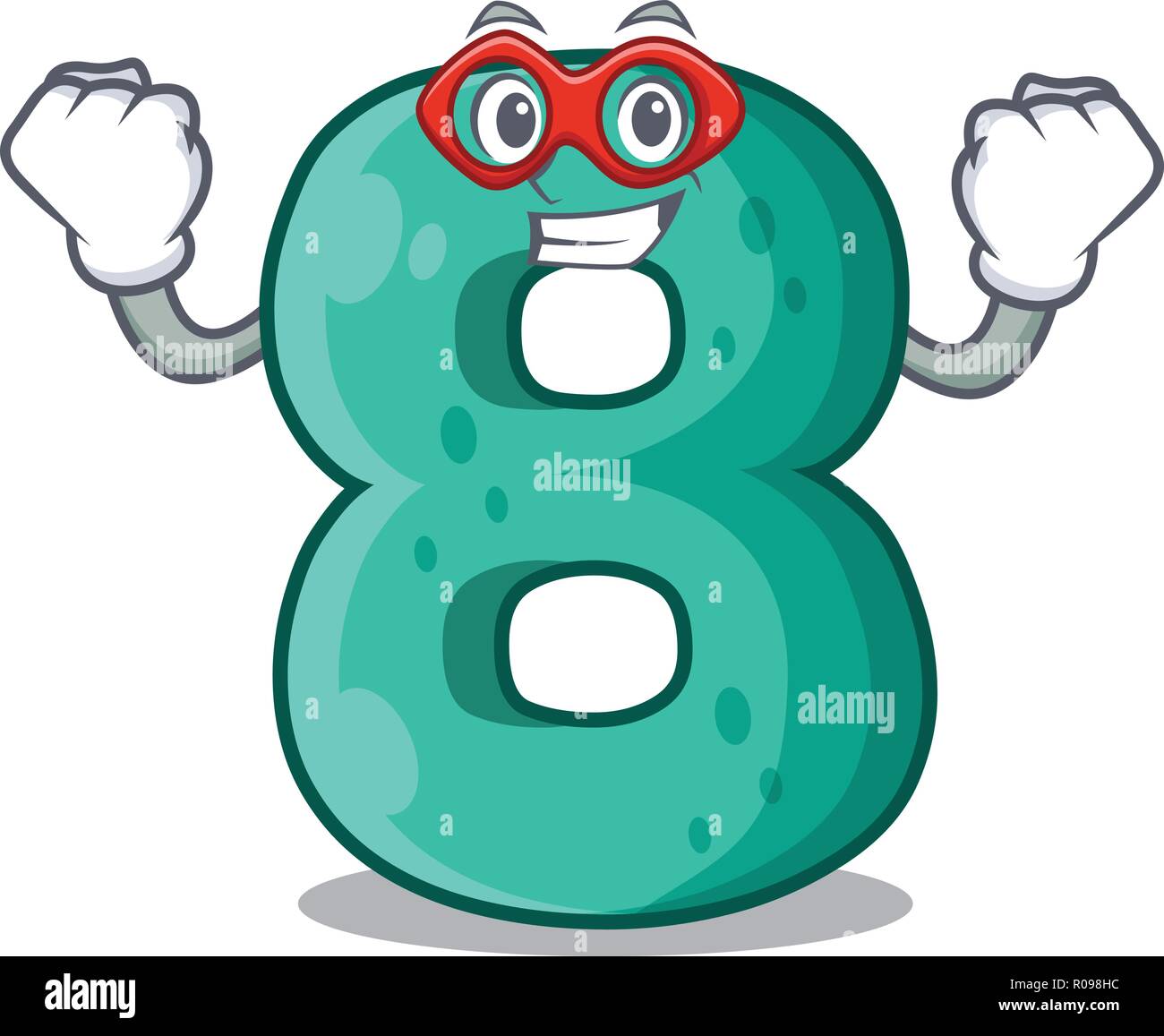 Super hero number house eight the shaped character Stock Vector Image ...