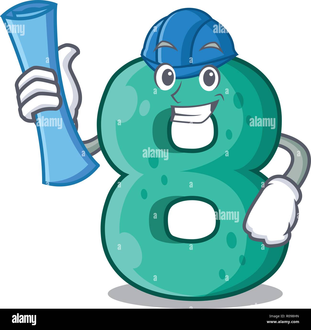 Architect number house eight the shaped character Stock Vector Image ...