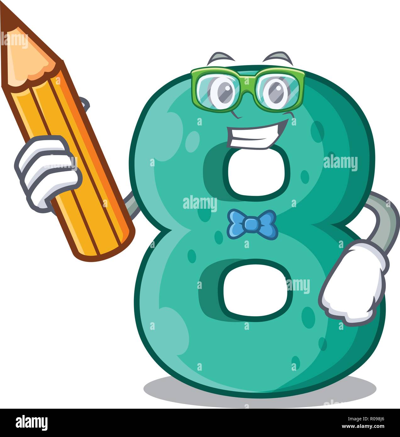 Student number house eight the shaped character Stock Vector Image ...