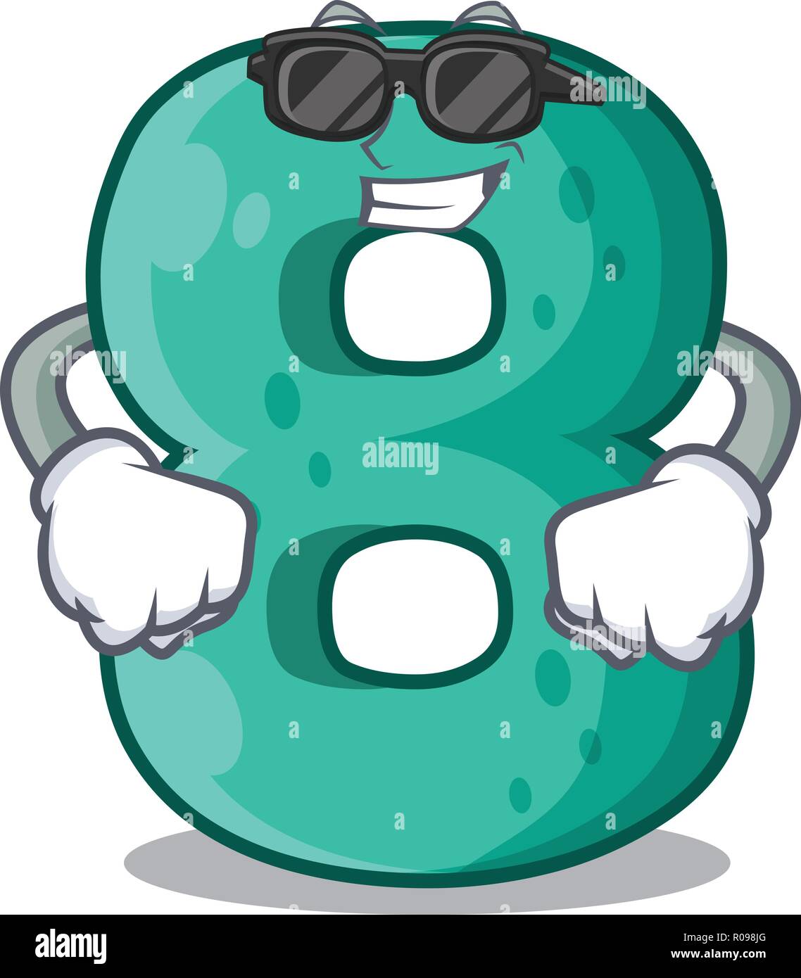 Super cool number house eight the shaped character Stock Vector Image ...