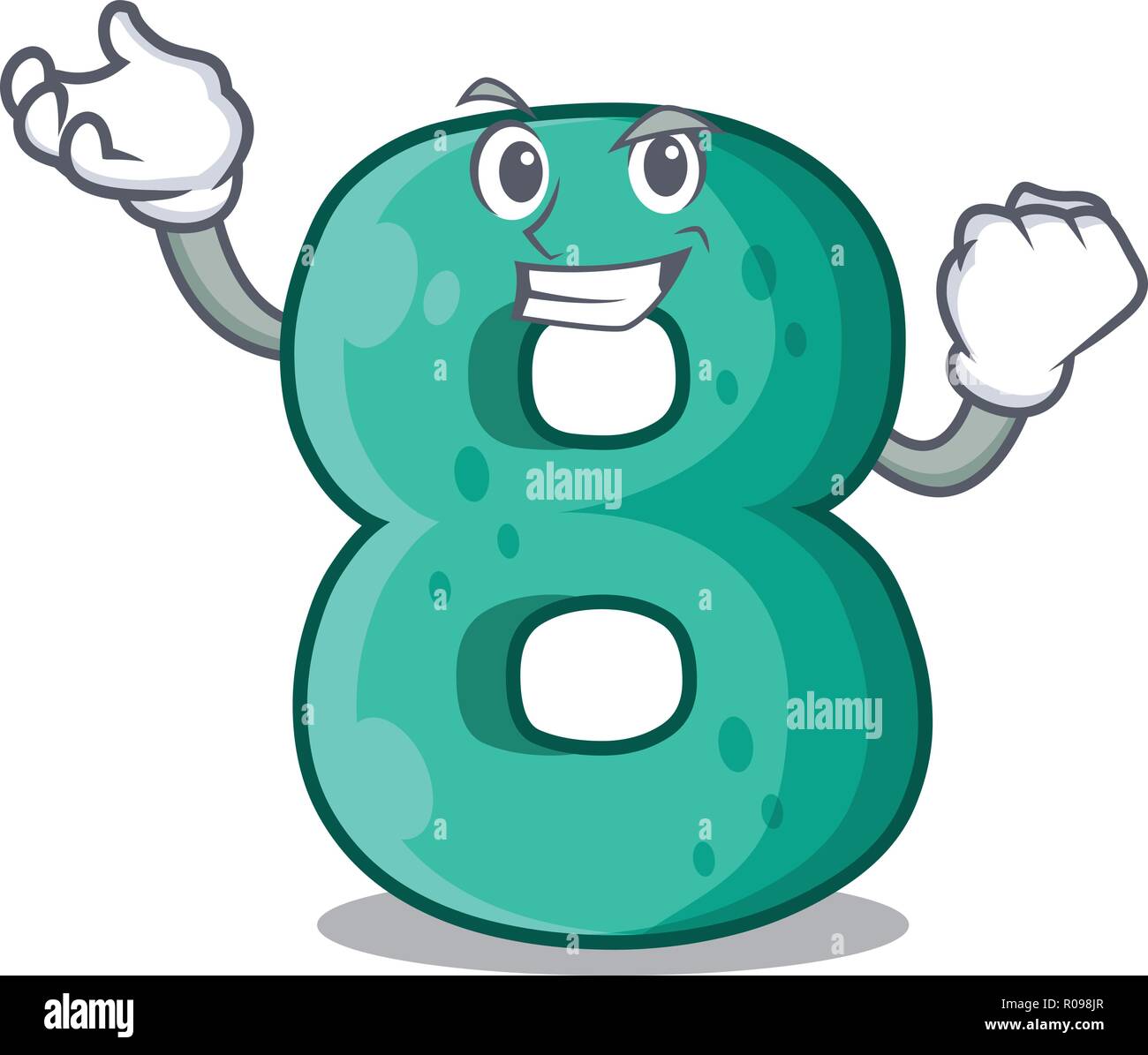 Successful number house eight the shaped character Stock Vector Image ...