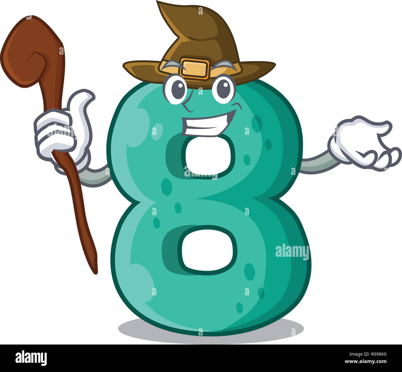 Witch number eight made with cartoon shaped Stock Vector Image & Art ...