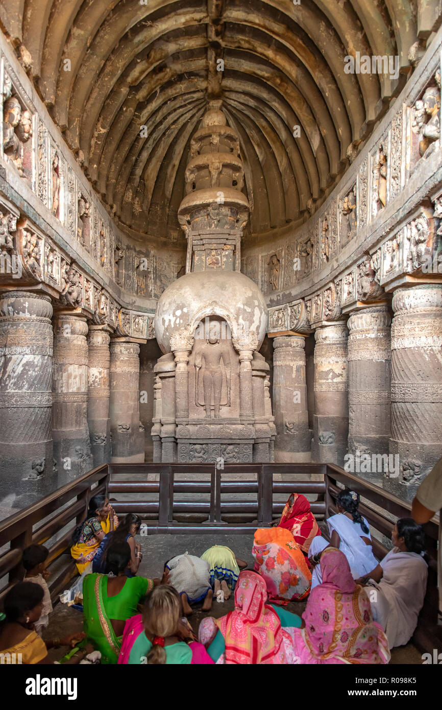 Ajanta cave 19 hi-res stock photography and images - Alamy