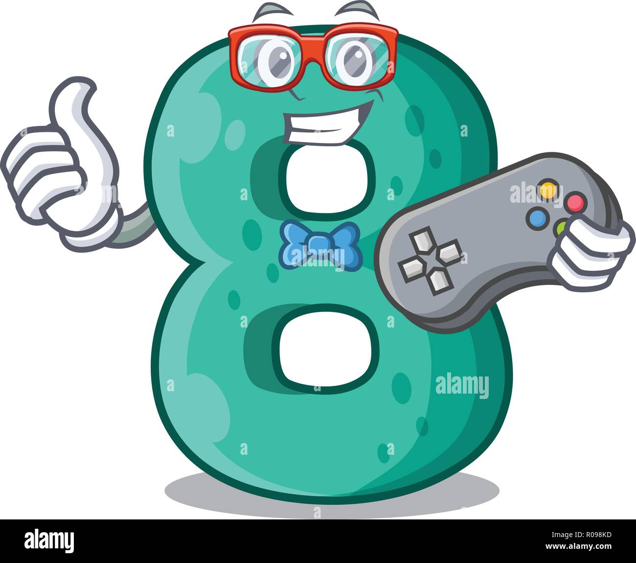 Gamer number eight made with cartoon shaped Stock Vector Image & Art ...