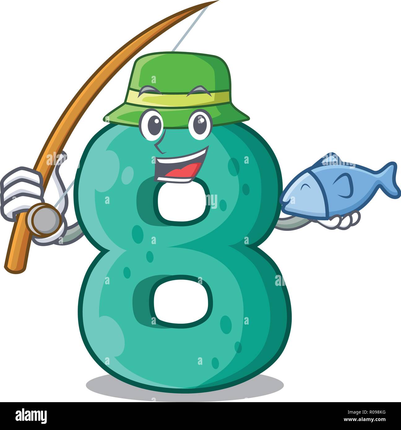Fishing number eight made with cartoon shaped Stock Vector Image & Art ...