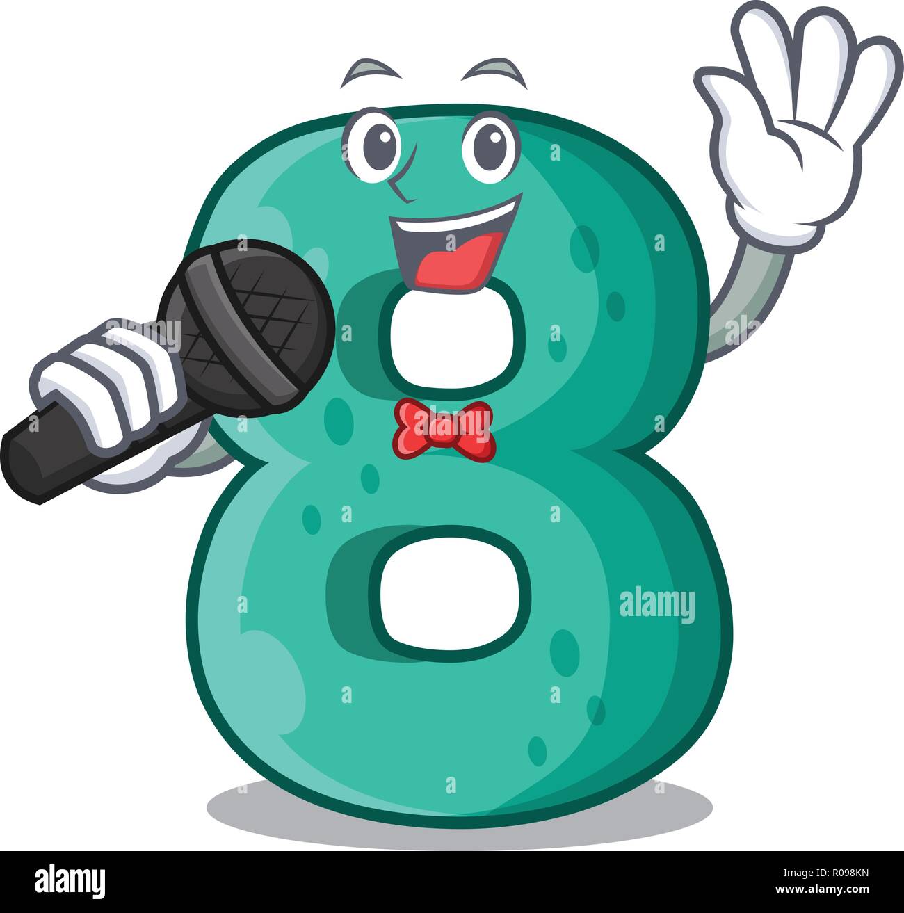 Singing number eight made with cartoon shaped Stock Vector Image & Art ...