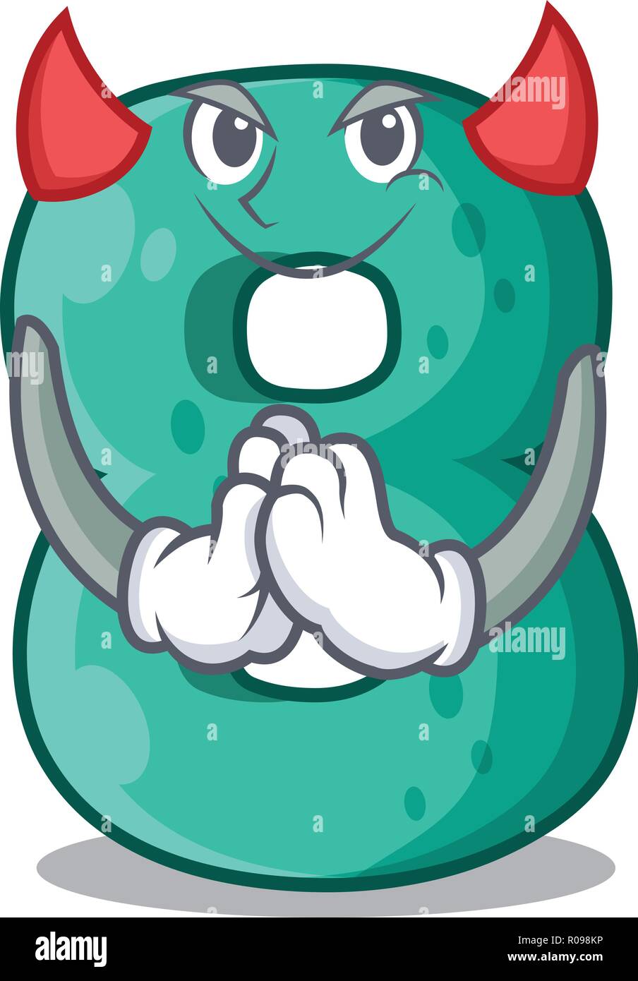 Devil number eight made with cartoon shaped Stock Vector Image & Art ...