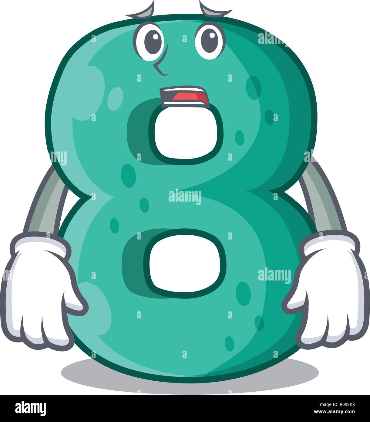 Afraid number eight made with cartoon shaped Stock Vector Image & Art ...