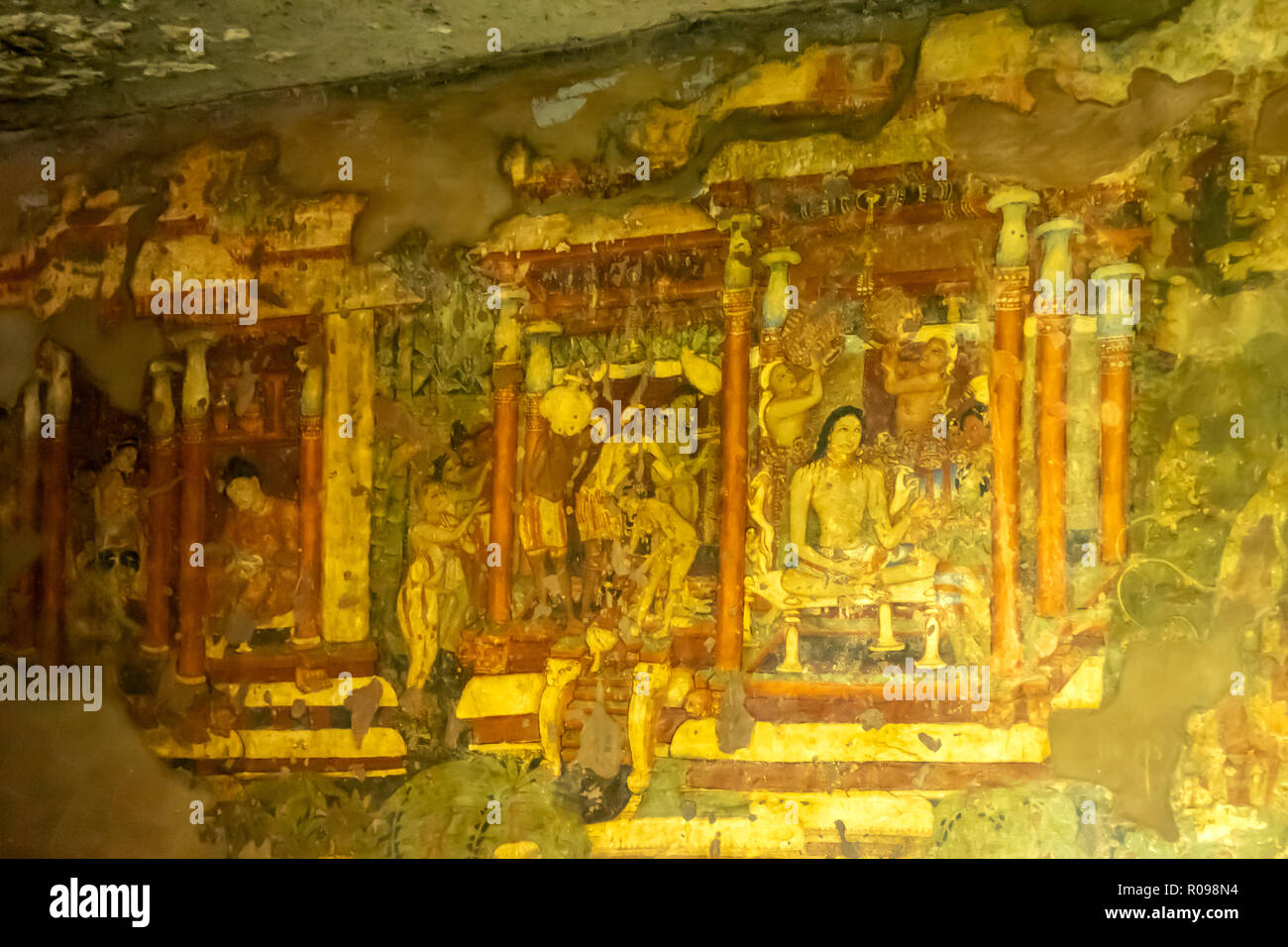 Painting ajanta caves india hi-res stock photography and images - Alamy