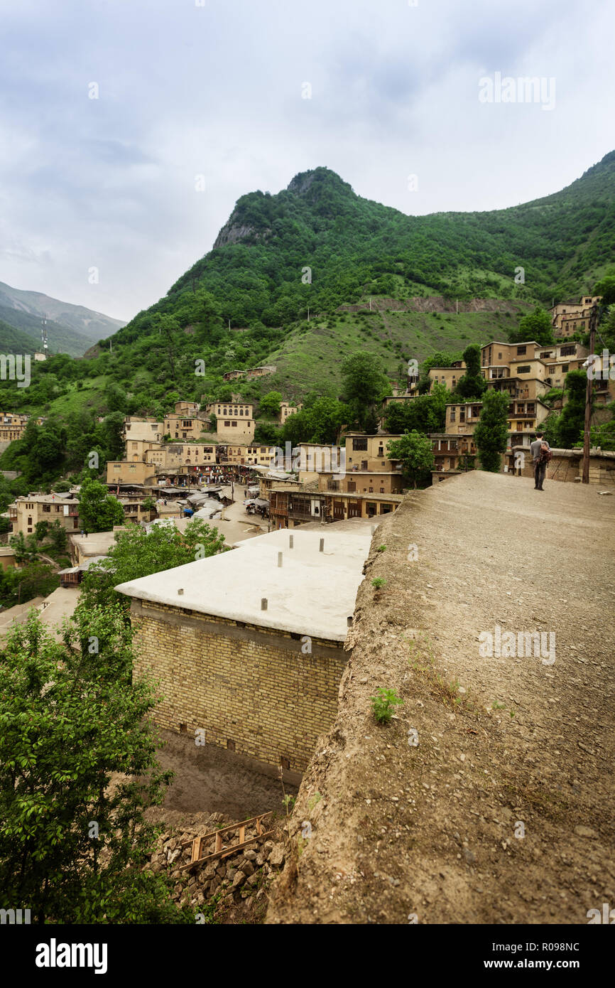 Historical town Masuleh in Gilan Province, Iran. Between great ...