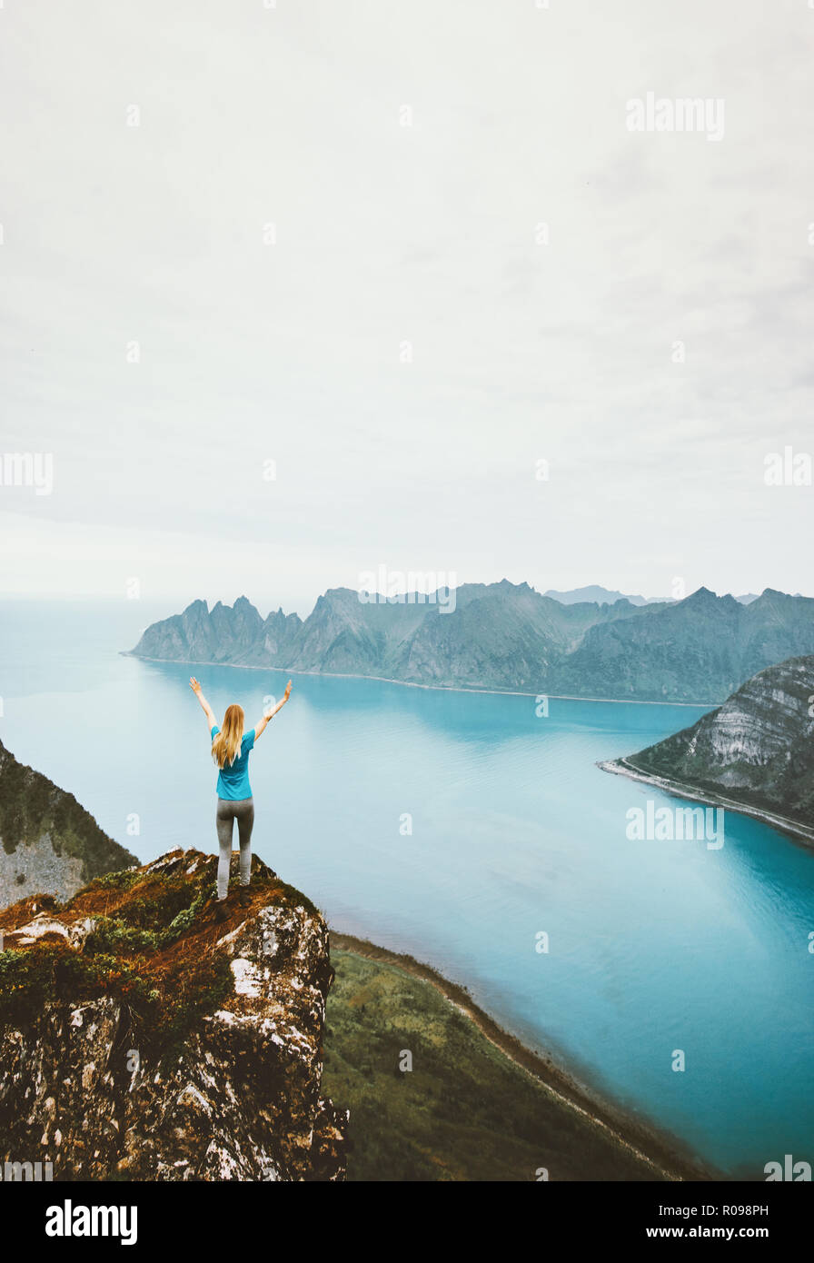 Girl Walking Off Cliff
