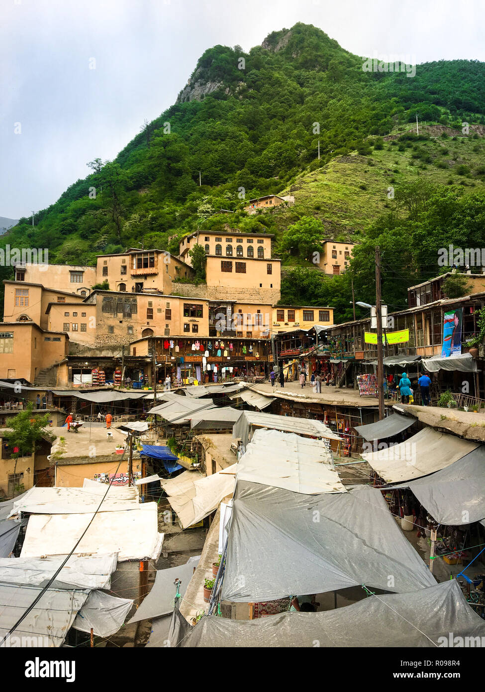 Historical town Masuleh in Gilan Province, Iran. Between great ...
