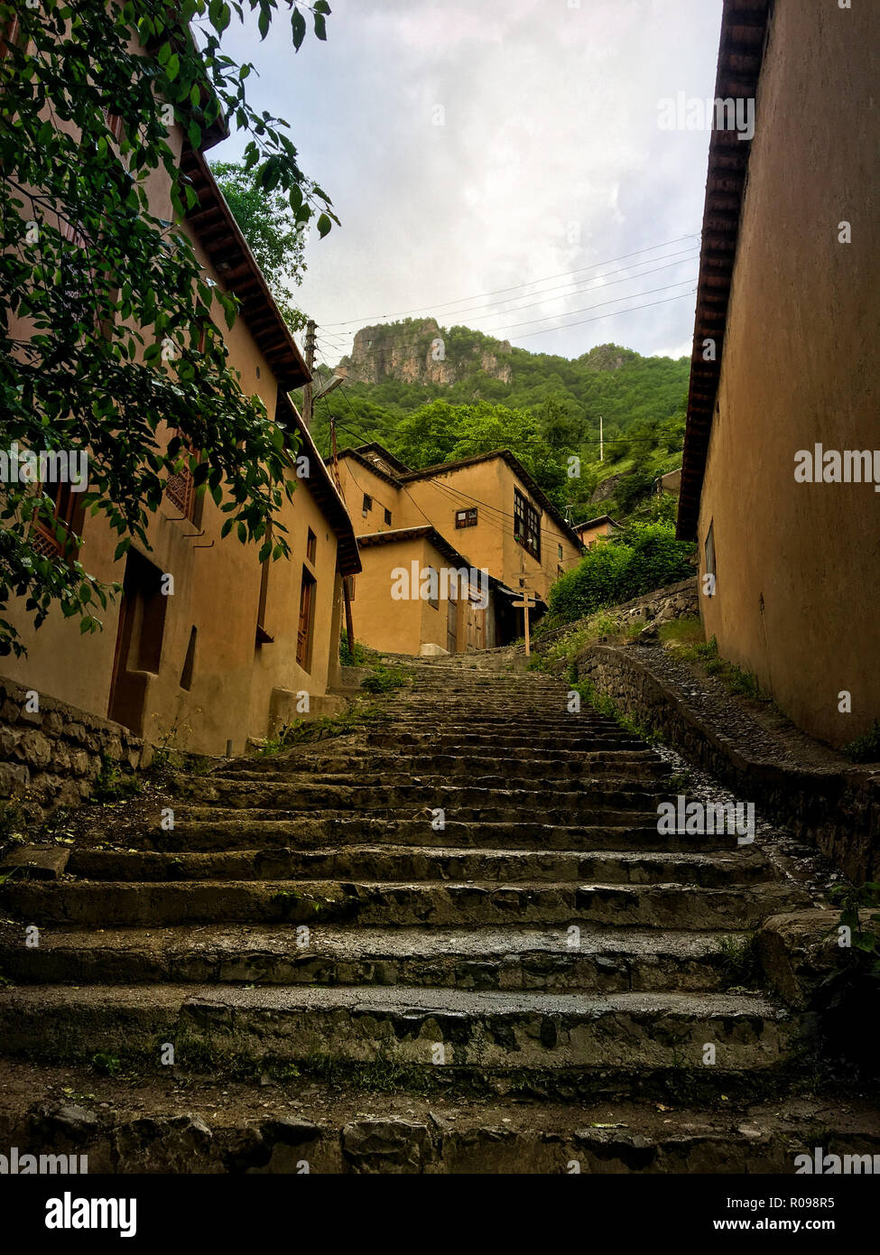 Historical town Masuleh in Gilan Province, Iran. Between great ...