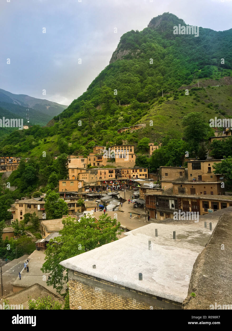 Historical town Masuleh in Gilan Province, Iran. Between great ...