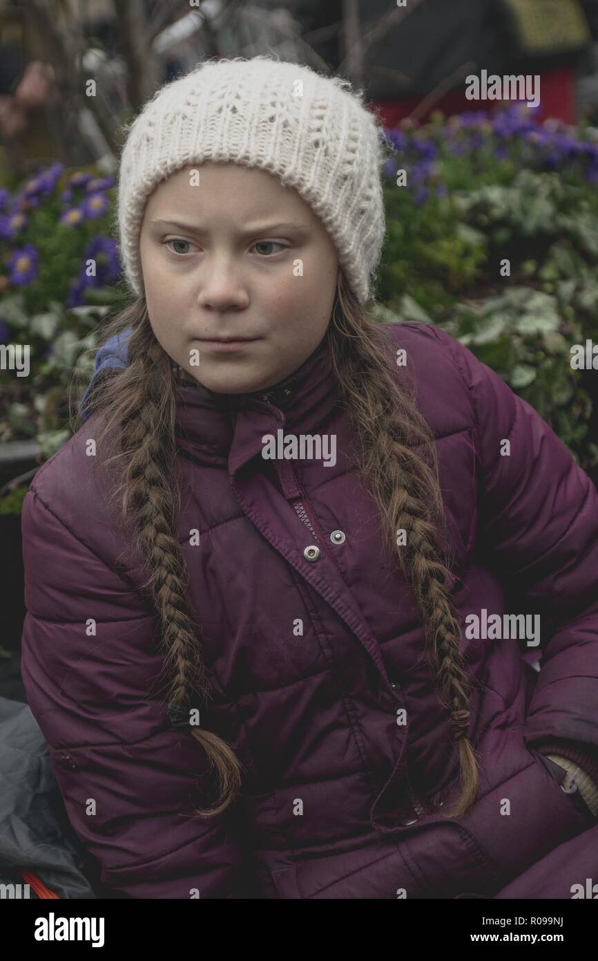 Greta thunberg september 2018 stockholm hi-res stock photography and ...