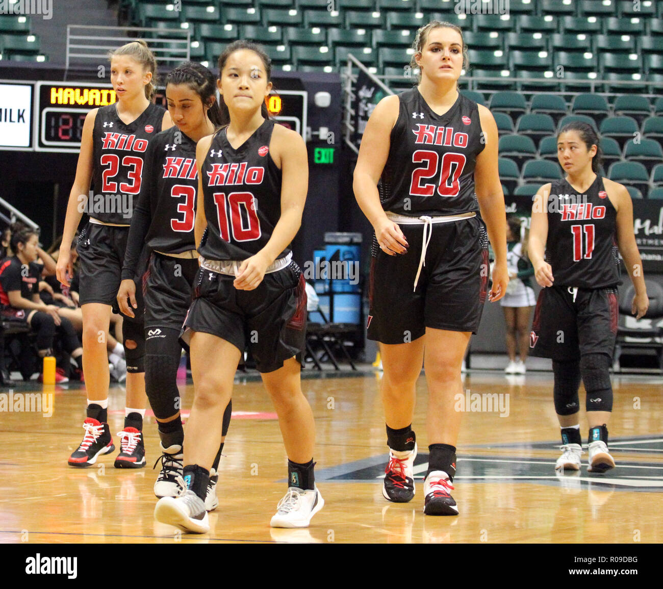 Hawaii, USA. 1 November 2018. Hawaii-Hilo Vulcans guard Maddie Beck #23 ...