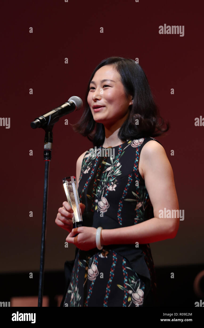 Tokyo, Japan. 2nd Nov, 2018. Wang Lina, Chinese director of film "A ...