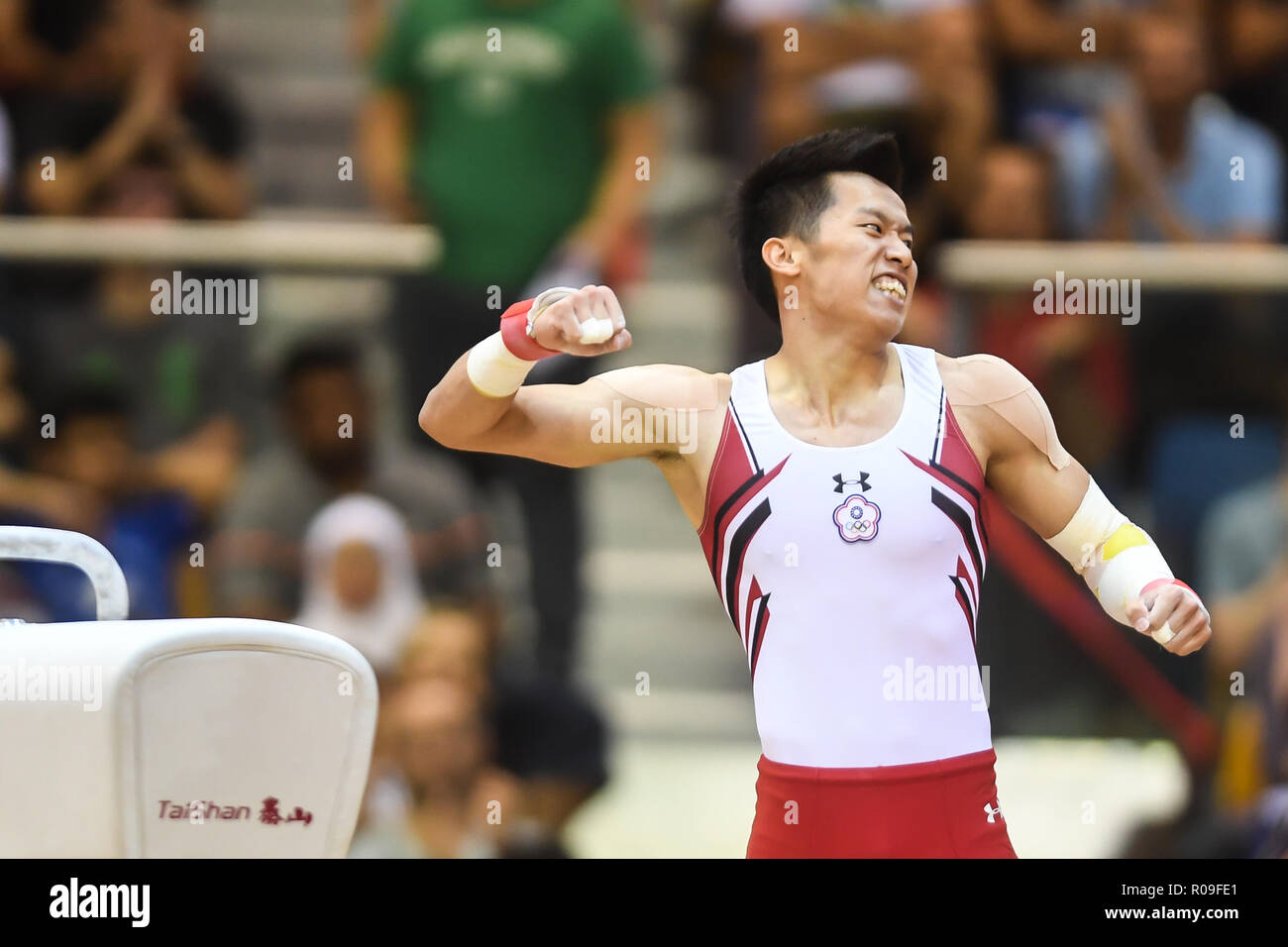 Doha, Qatar. 2nd Jan, 2016. CHIN KAI LEE from Taipei competes on the ...