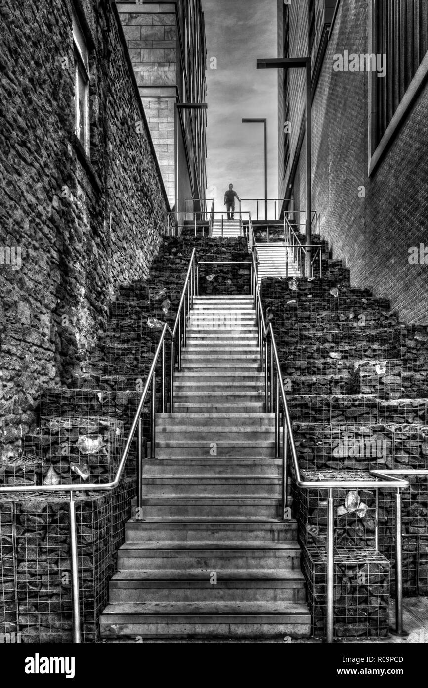 Black and white high steps Stock Photo - Alamy