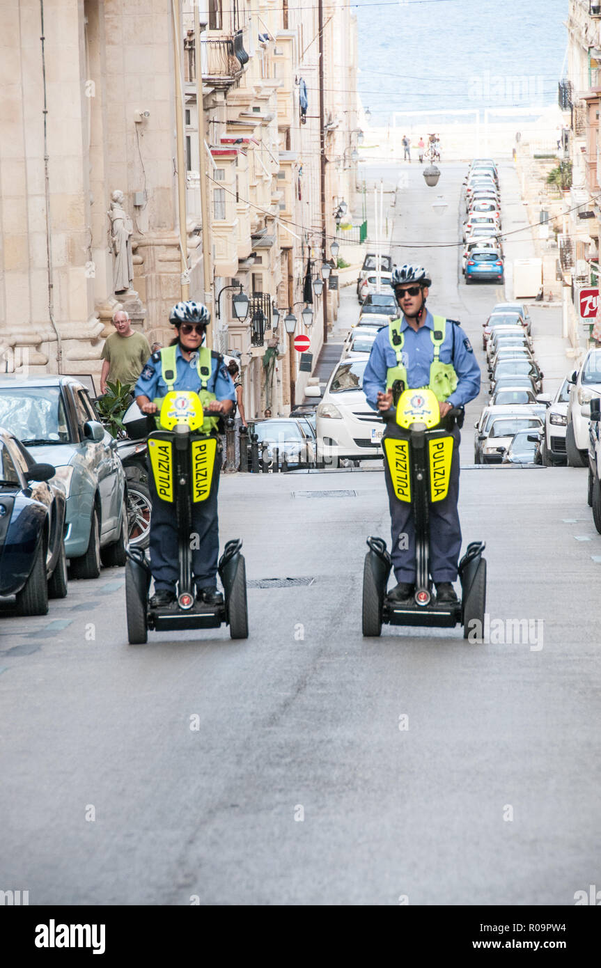Around Malta - Segway Police Patrol - Valletta Stock Photo - Alamy