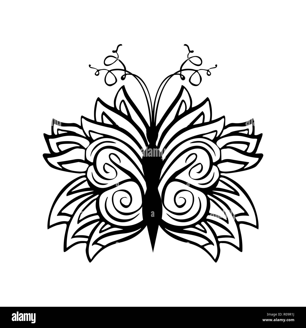 Contour butterfly hi-res stock photography and images - Alamy