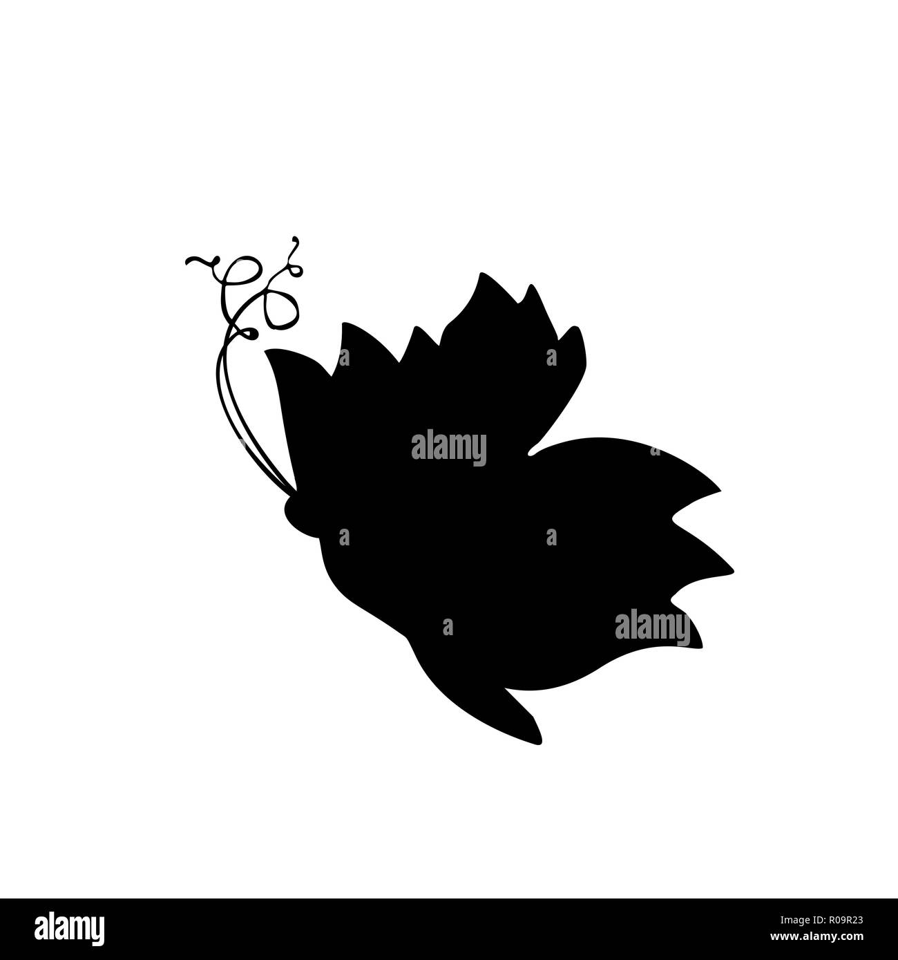 Hand drawn elements logotype Black and White Stock Photos & Images - Alamy