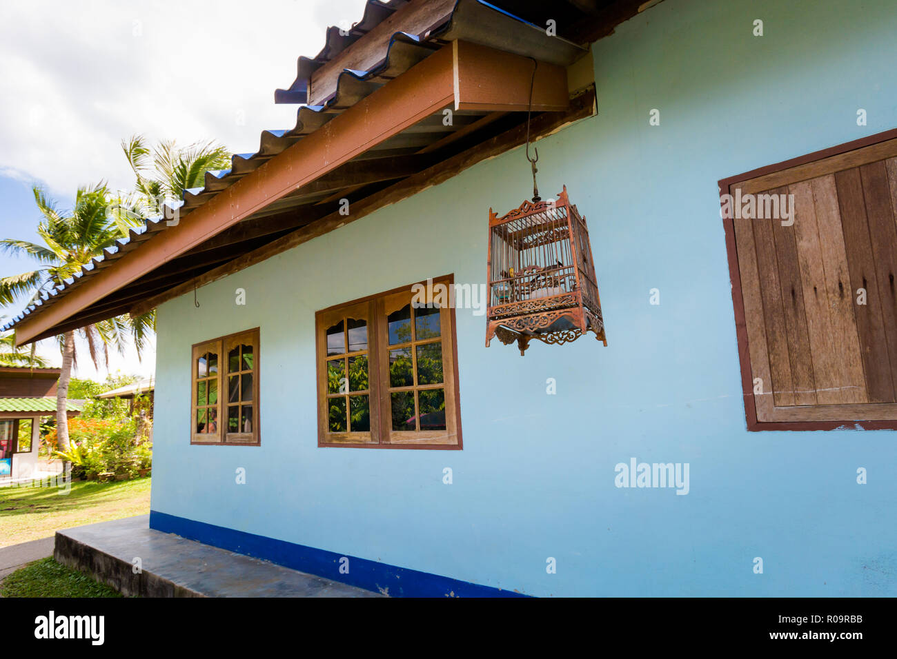 Local village on Koh Klang island in Krabi in southern Thailand ...