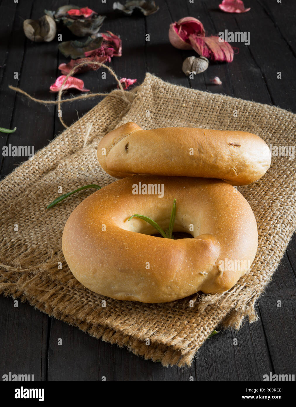 Neapolitan taralli biscuits with crispy fennel seeds Stock Photo - Alamy