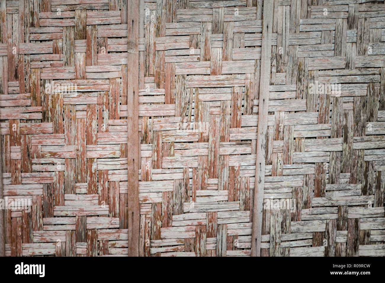 Closeup od bamboo wall on tropical Koh Klang island in Krabi in ...