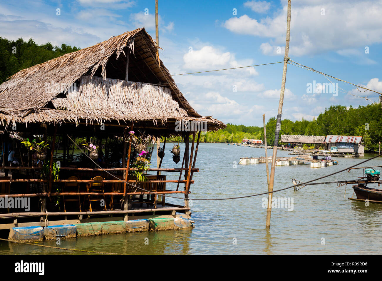 Local village on Koh Klang island in Krabi in southern Thailand ...