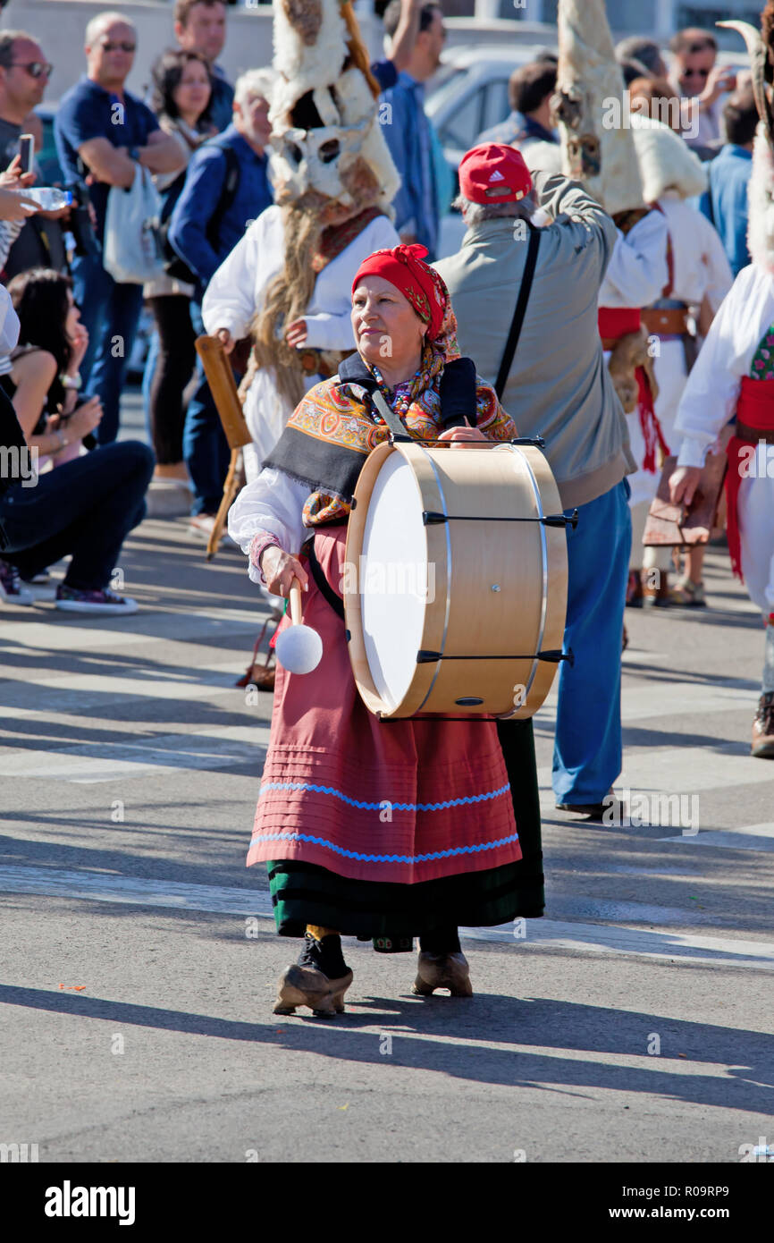 Parade of costumes and traditional masks of Iberia at the XII ...