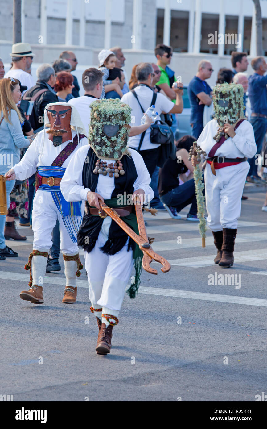 Parade of costumes and traditional masks of Iberia at the XII ...