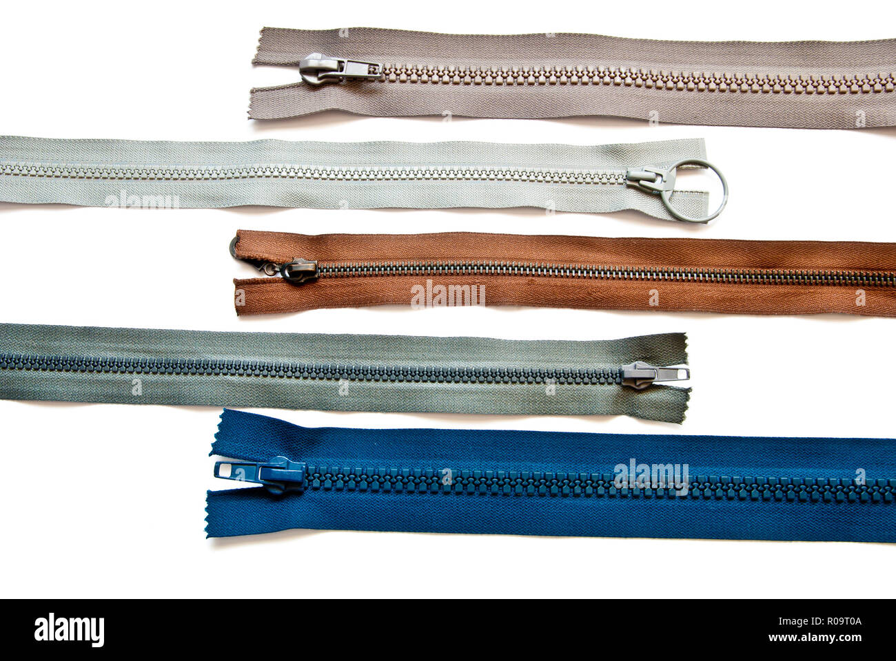 zipper isolated on a white background Stock Photo - Alamy