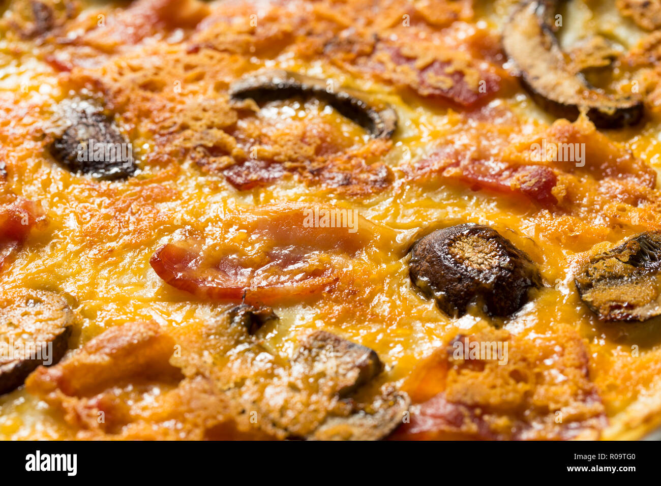 Savory Homemade Dutch Pannenkoeken Pancake with Bacon and Cheese Stock ...