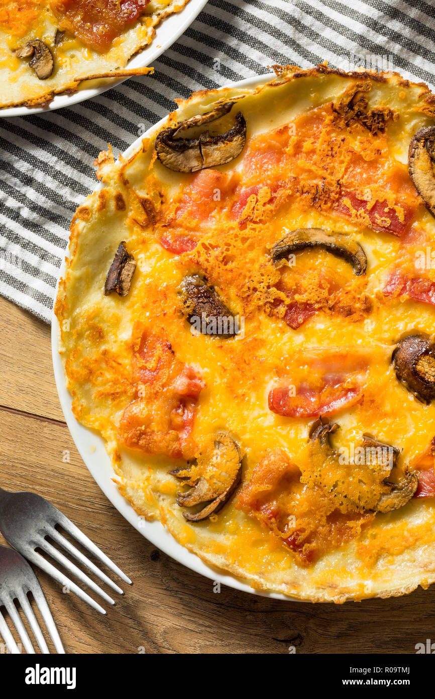 Savory Homemade Dutch Pannenkoeken Pancake with Bacon and Cheese Stock ...