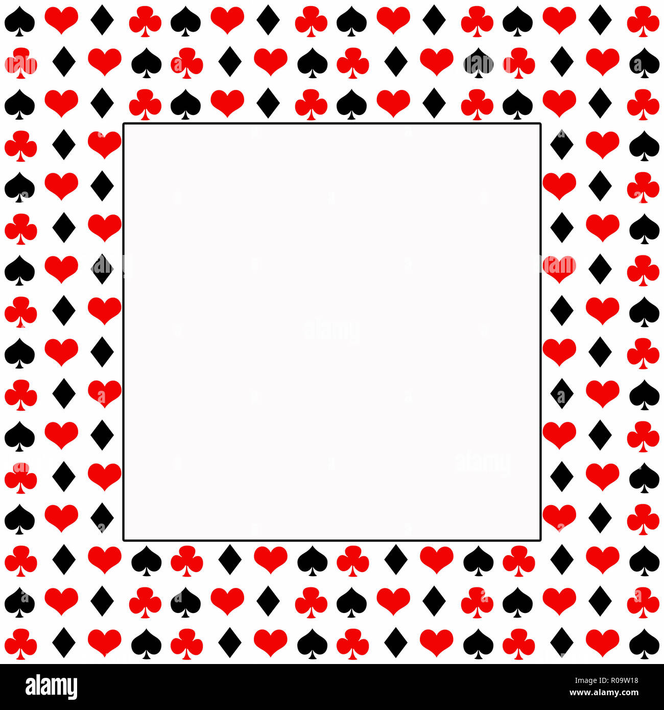 An assortment of square Graphic illustration background with playing ...