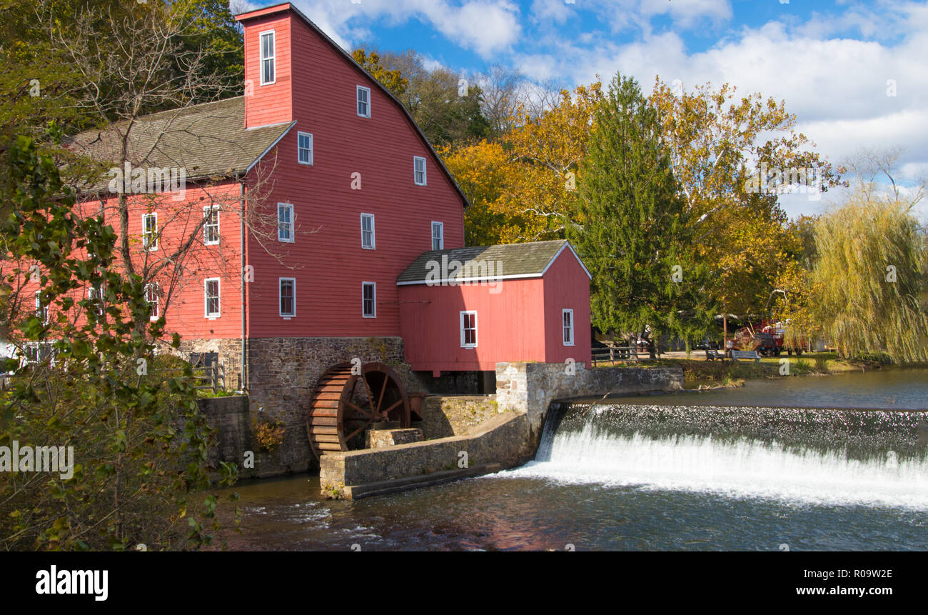 Red Mill in Clinton, New Jersey Stock Photo - Alamy