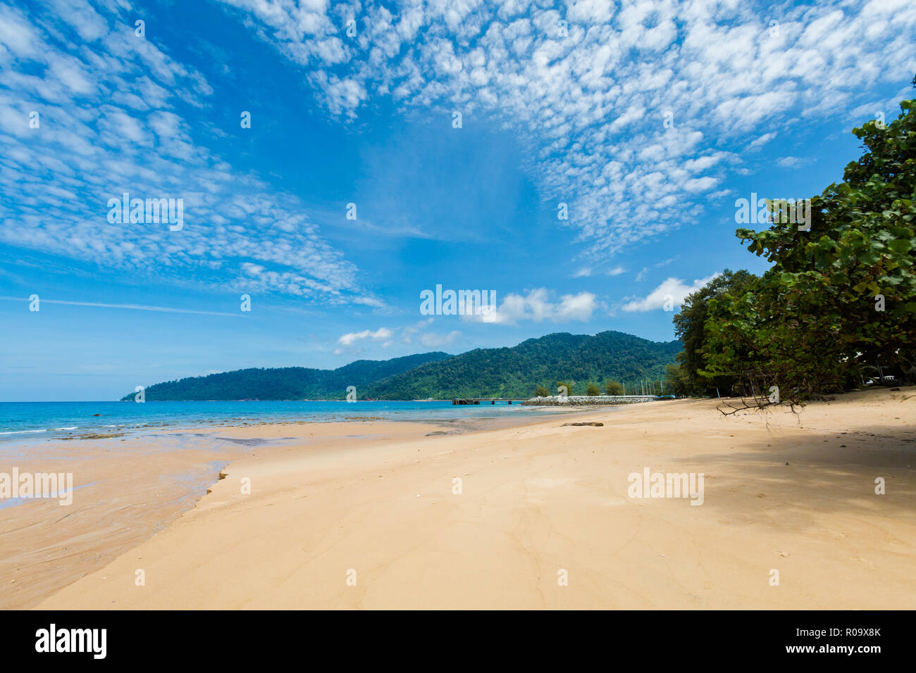 Landscape on tropical Tioman island in Malaysia. Beautiful seascape of ...