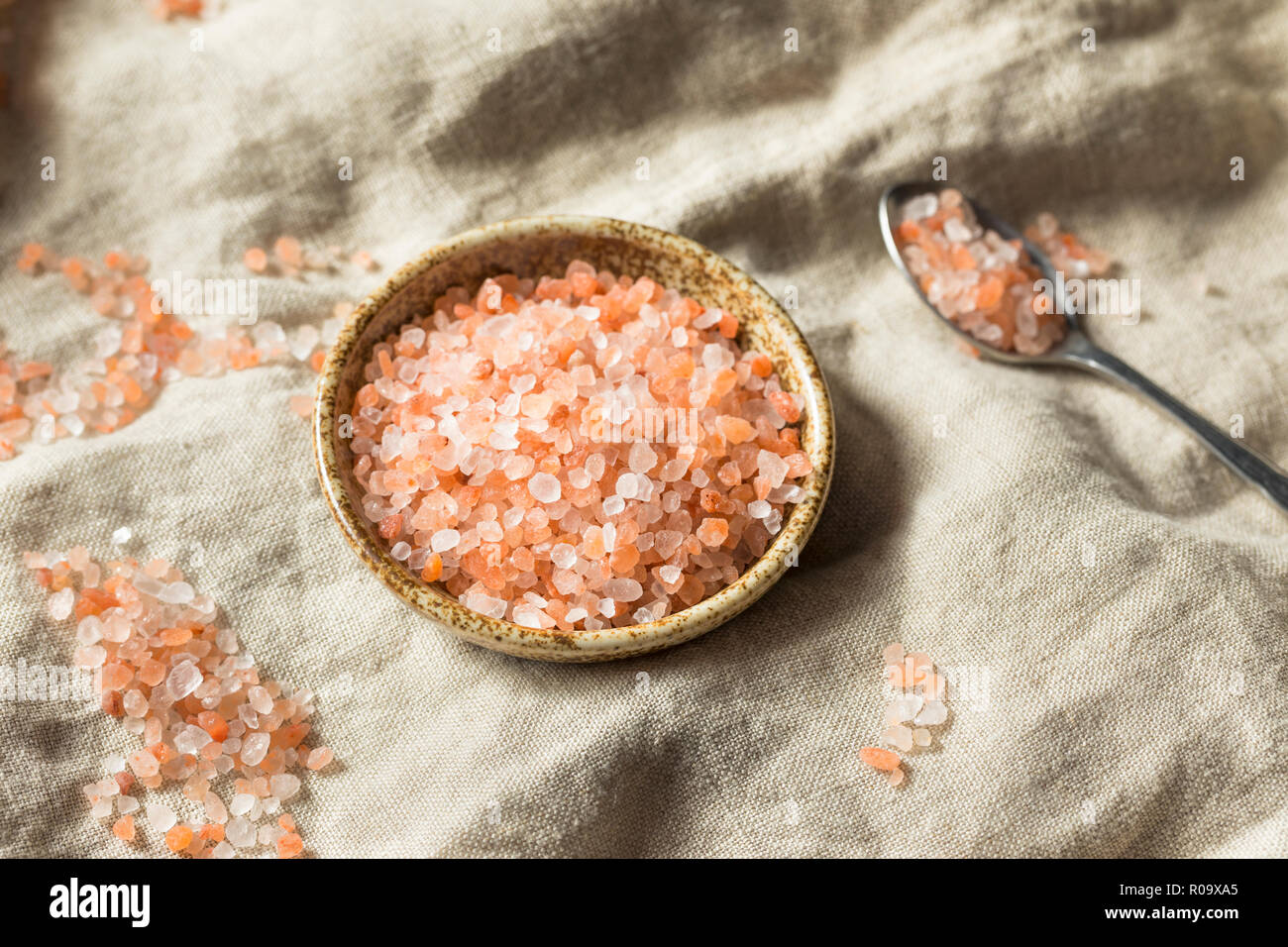 Raw Organic Himalayan Sea Salt in a Bowl Stock Photo - Alamy