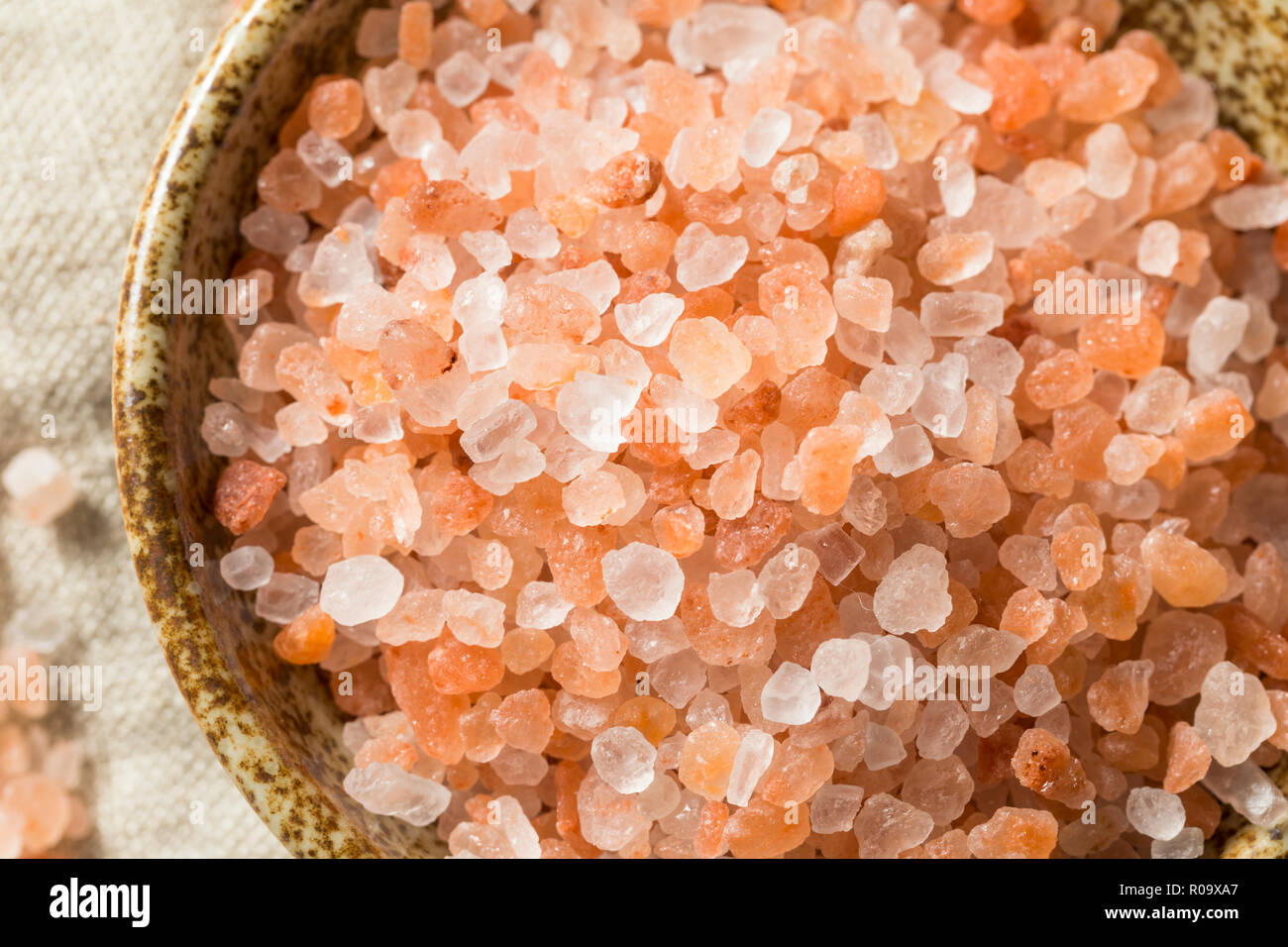 Raw Organic Himalayan Sea Salt in a Bowl Stock Photo - Alamy