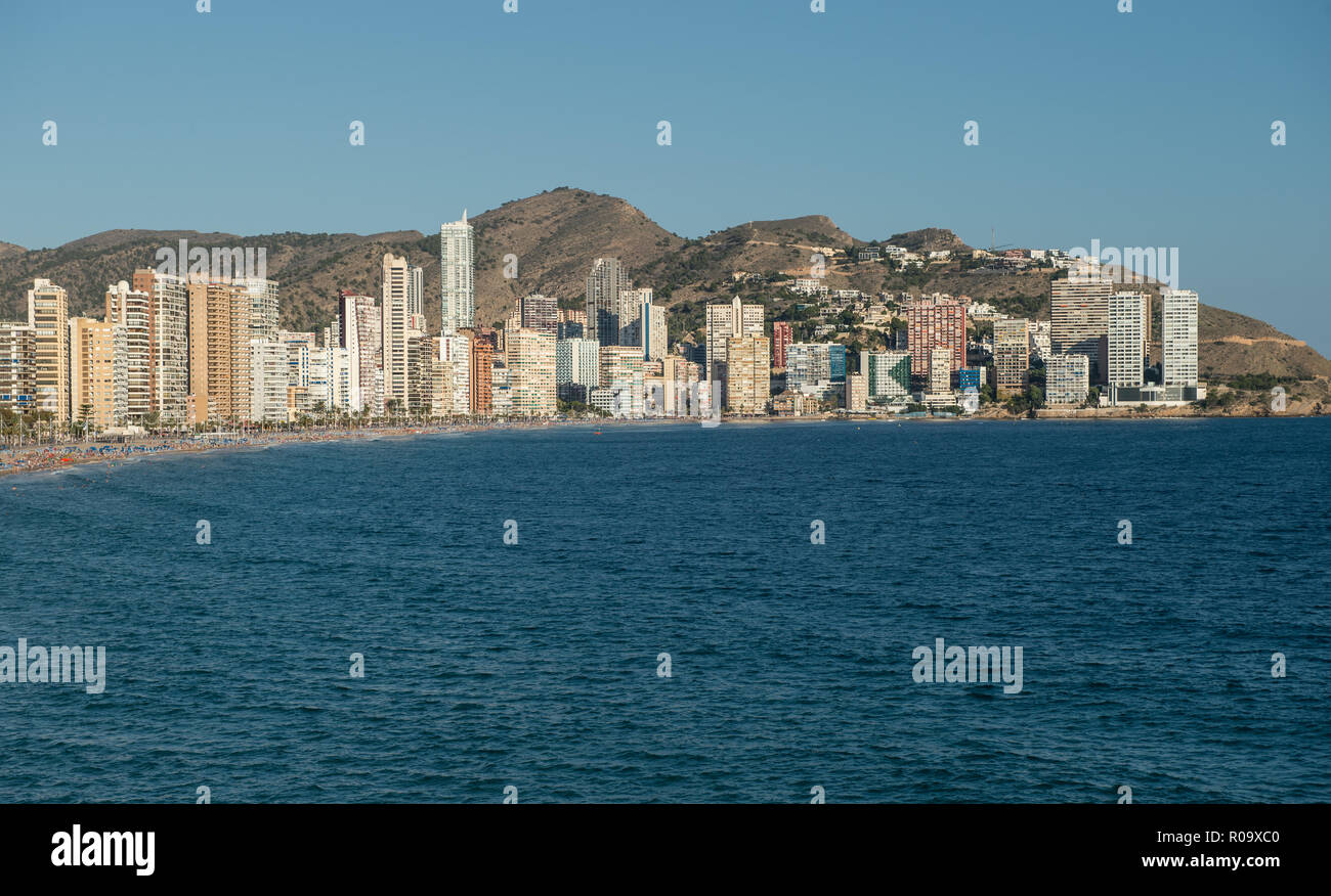Panoramic view of Benidorm, in Spain.Benidorm Alicante playa de ...