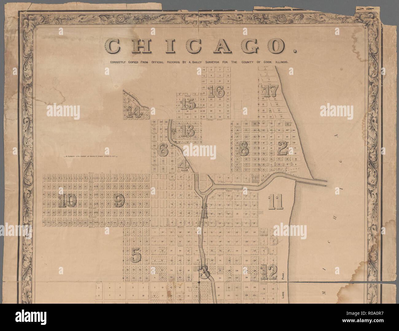 vintage landscape map Stock Photo - Alamy