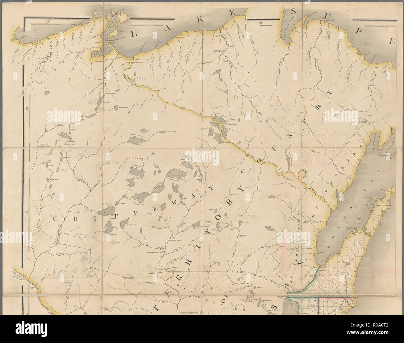 vintage landscape map Stock Photo - Alamy