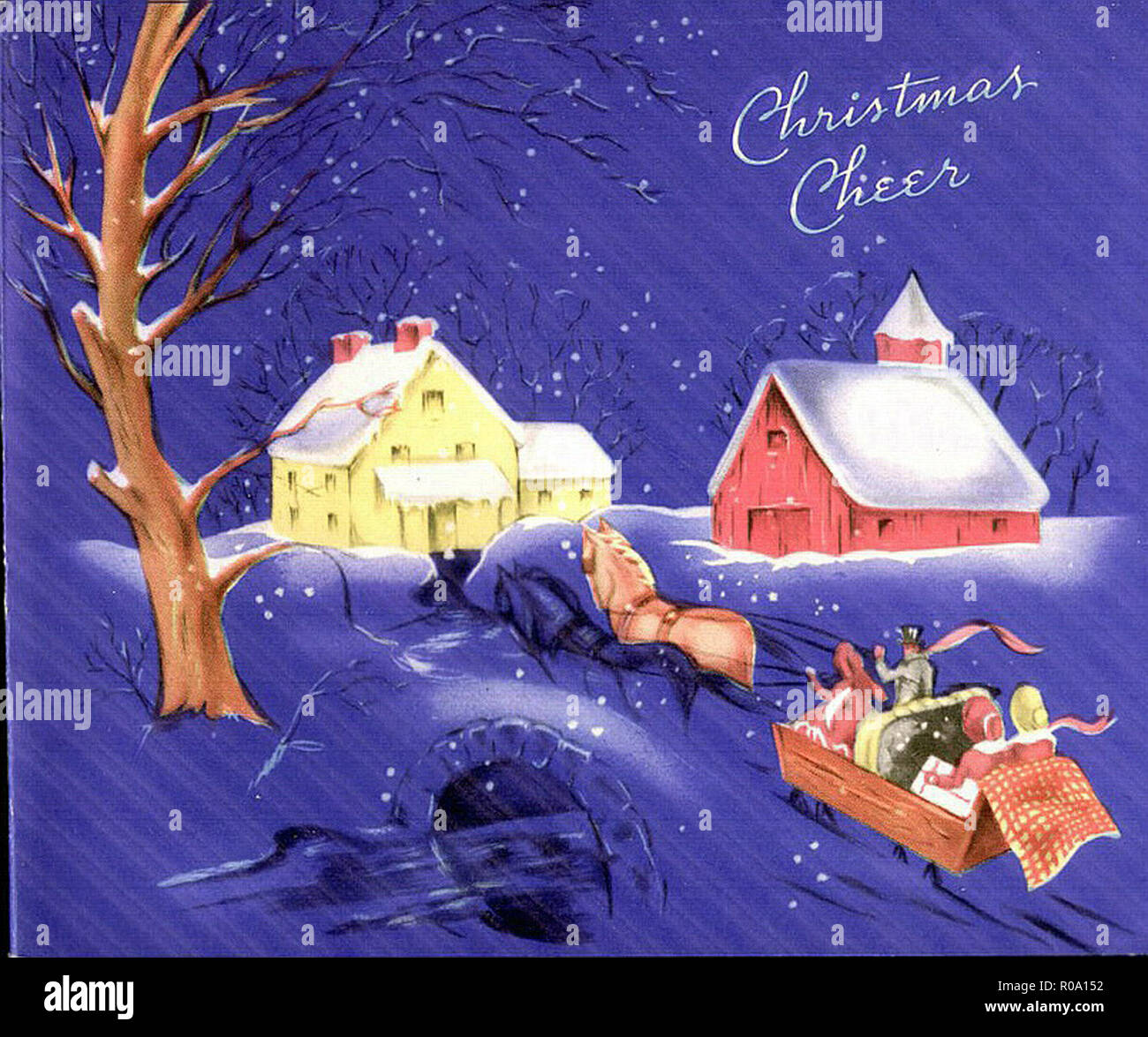 vintage victorian christmas card design illustration art Stock Photo ...