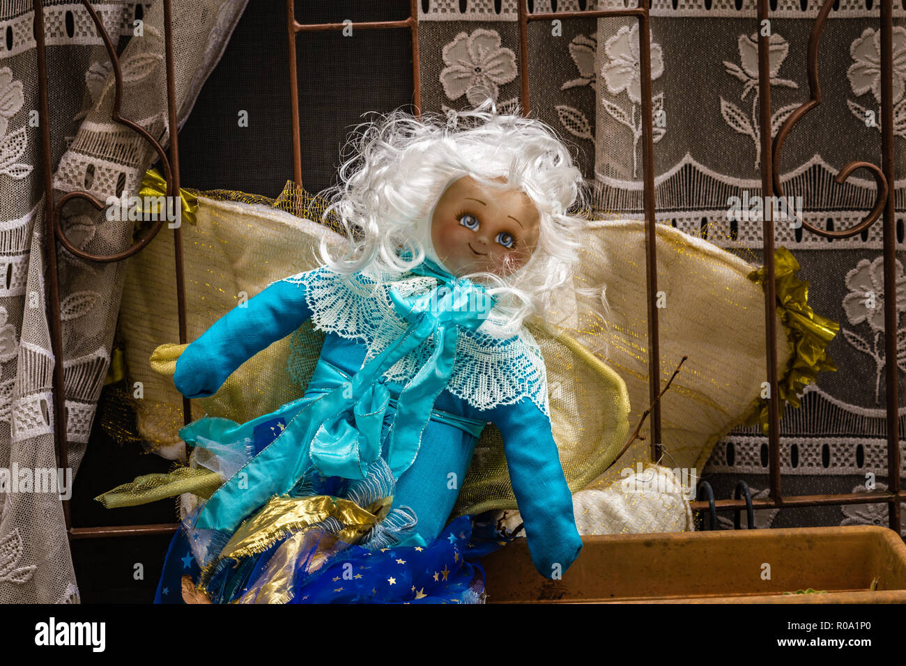 closeup of angel of Nativity scene Stock Photo - Alamy