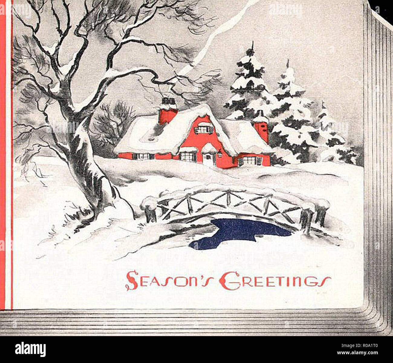 vintage victorian christmas card design illustration art Stock Photo ...