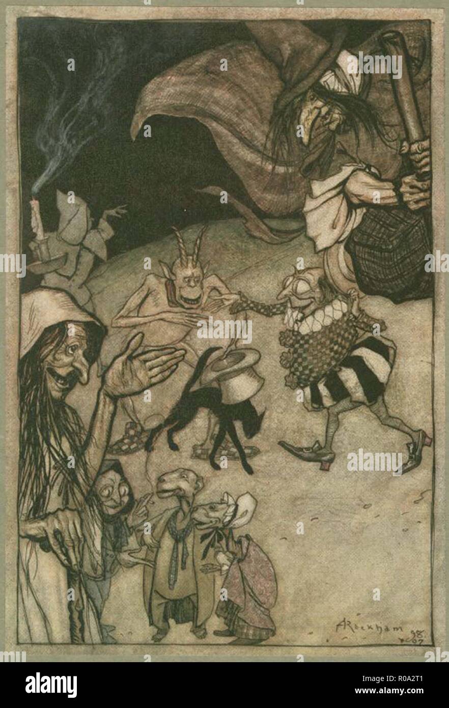 vintage illustration with a fantasy theme Stock Photo - Alamy
