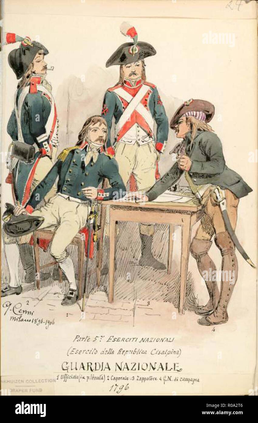 vintage italian army illustration Stock Photo - Alamy